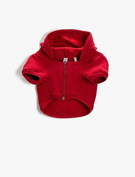 Koton Ole Genç Kız Love Dog Kapüşonlu Fermuarlı Sweatshirt