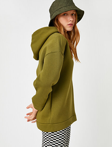 Koton Ole Genç Kız Kapüşonlu Sweatshirt Bağcık Detaylı Koton Ole Genç Kız Kapüşonlu Sweatshirt Bağcık Detaylı