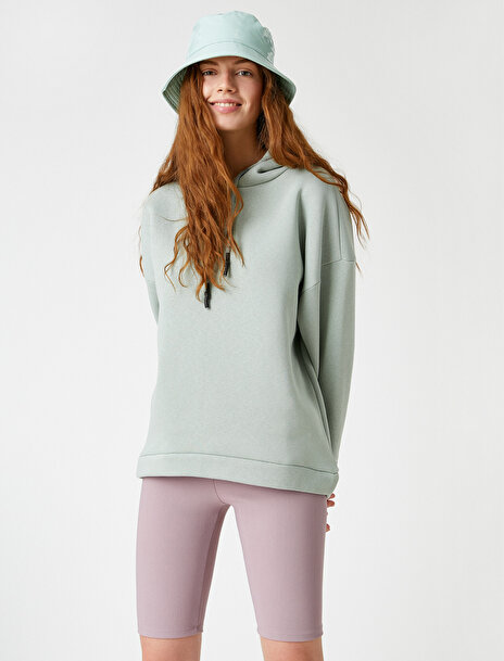 Koton Ole Genç Kız Kapüşonlu Sweatshirt Bağcık Detaylı Koton Ole Genç Kız Kapüşonlu Sweatshirt Bağcık Detaylı