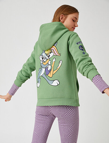 Koton Ole Genç Kız Warner Bros Lisanlı Kapüşonlu Baskılı Sweatshirt