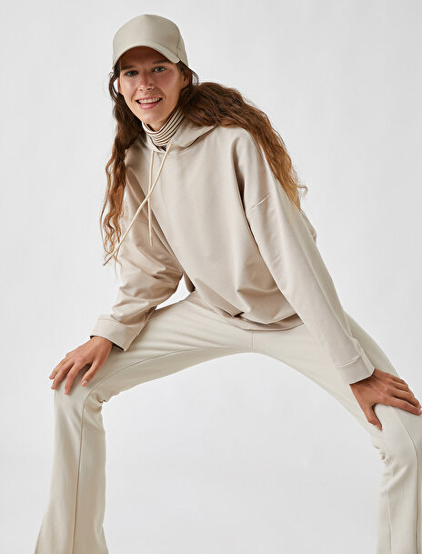 Koton Ole Genç Kız Kapüşonlu Oversize Sweatshirt