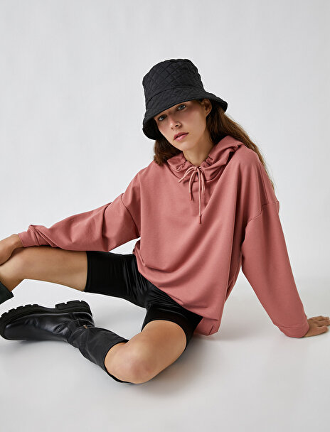 Koton Ole Genç Kız Kapüşonlu Oversize Sweatshirt