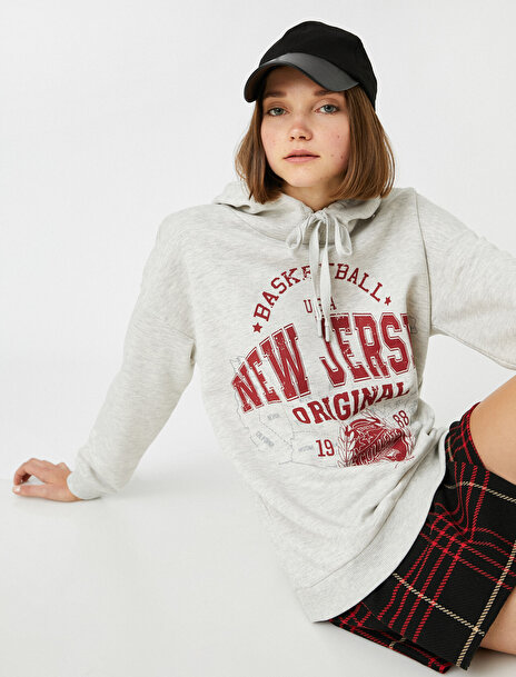 Koton Ole Genç Kız Kolej Baskılı Kapüşonlu Sweatshirt Koton Ole Genç Kız Kolej Baskılı Kapüşonlu Sweatshirt