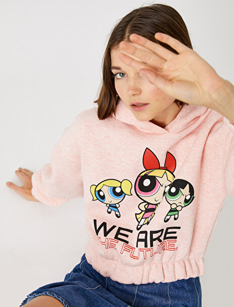 Koton Ole Genç Kız Kapüşonlu Sweatshirt Powerpuff Girls Lisanlı Koton Ole Genç Kız Kapüşonlu Sweatshirt Powerpuff Girls Lisanlı