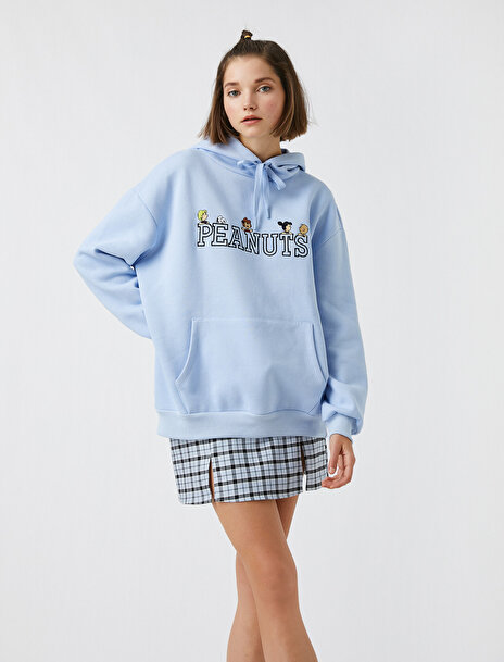 Koton Ole Genç Kız Peanuts Lisanslı Baskılı Kapüşonlu Cepli Oversize Sweatshirt Koton Ole Genç Kız Peanuts Lisanslı Baskılı Kapüşonlu Cepli Oversize Sweatshirt