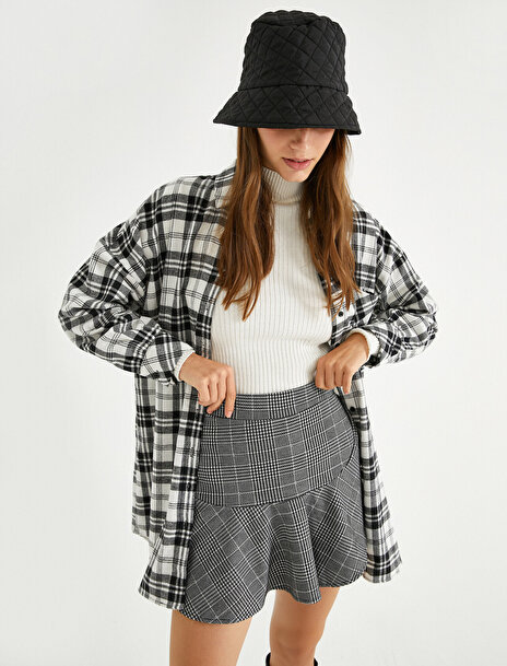 Koton Ole Genç Kız Kareli Volanlı Etek