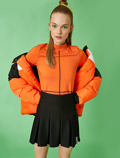 Koton Ole Genç Kız Pileli Mini Etek Pamuklu