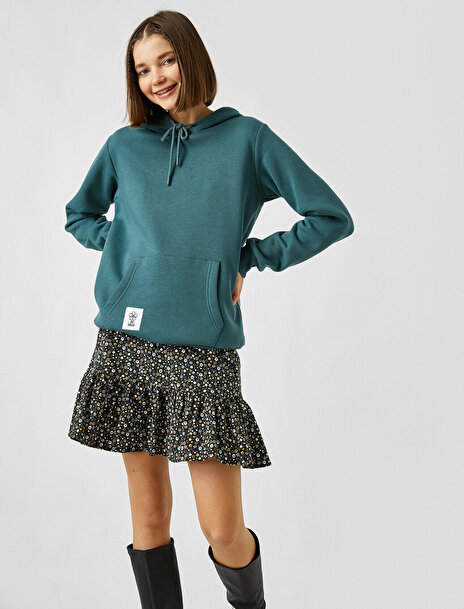 Koton Ole Genç Kız Çiçekli Fırfırlı Mini Etek