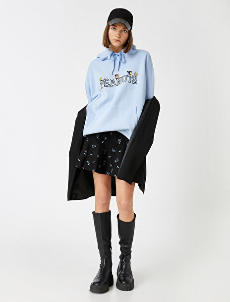 Koton Ole Genç Kız Çiçekli Fırfırlı Mini Etek