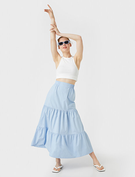 Koton Kadın Pamuklu Etek Maxi Koton Kadın Pamuklu Etek Maxi