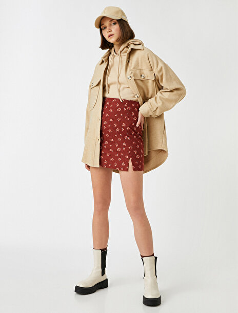 Koton Ole Genç Kız Desenli Etek Mini