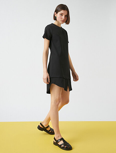 Koton Kadın Mini Tişört Elbise Kısa Kollu