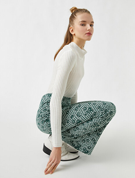 Koton Ole Genç Kız Balıkçı Yaka Ribanalı Uzun Kollu Kazak