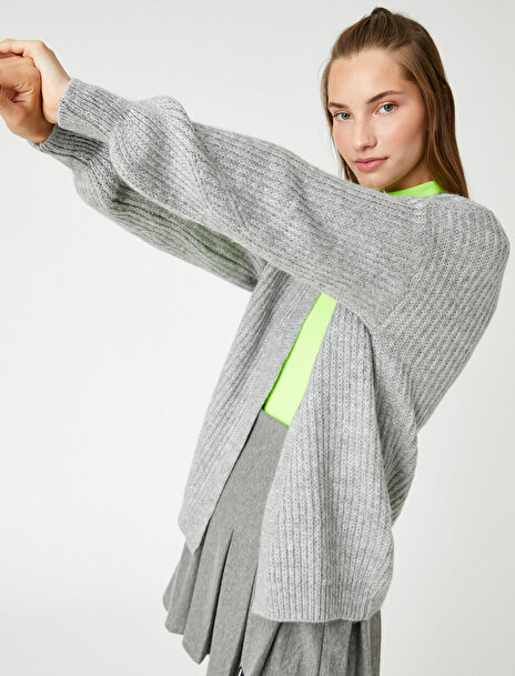 Koton Ole Genç Kız Örme Yelek Uzun Kollu Kısa