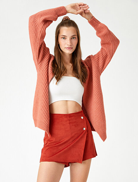 Koton Ole Genç Kız Örme Yelek Uzun Kollu Kısa