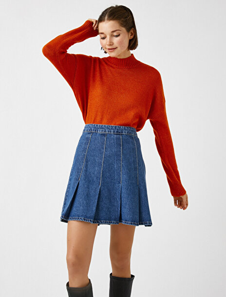 Koton Ole Genç Kız Balıkçı Yaka Uzun Kollu Kazak