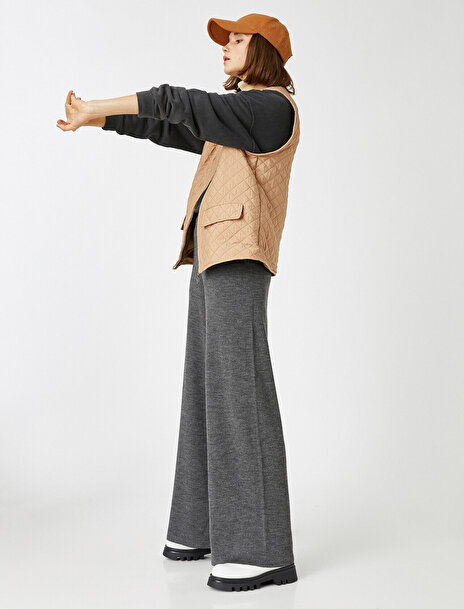 Koton Ole Genç Kız Bol Paçalı Triko Pantolon