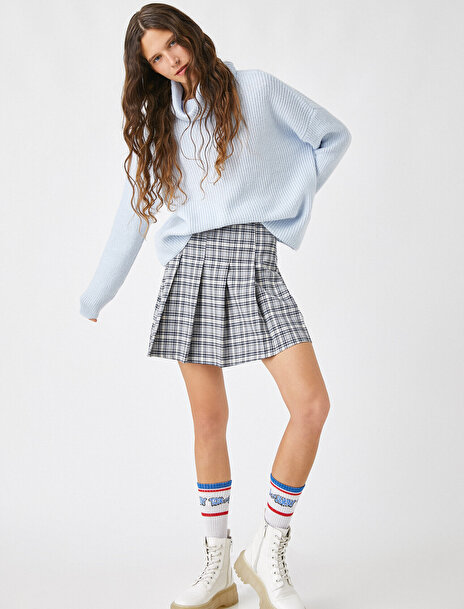 Koton Ole Genç Kız Balıkçı Yaka Ribanalı Oversize Kazak Koton Ole Genç Kız Balıkçı Yaka Ribanalı Oversize Kazak