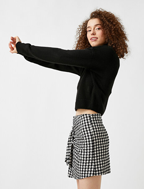 Koton Ole Genç Kız Boğazlı Crop Kazak