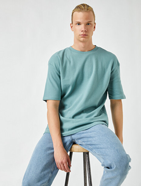 Koton Erkek Basic Oversize Tişört Pamuklu Koton Erkek Basic Oversize Tişört Pamuklu