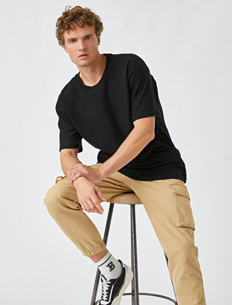 Koton Erkek Basic Oversize Tişört Pamuklu Koton Erkek Basic Oversize Tişört Pamuklu