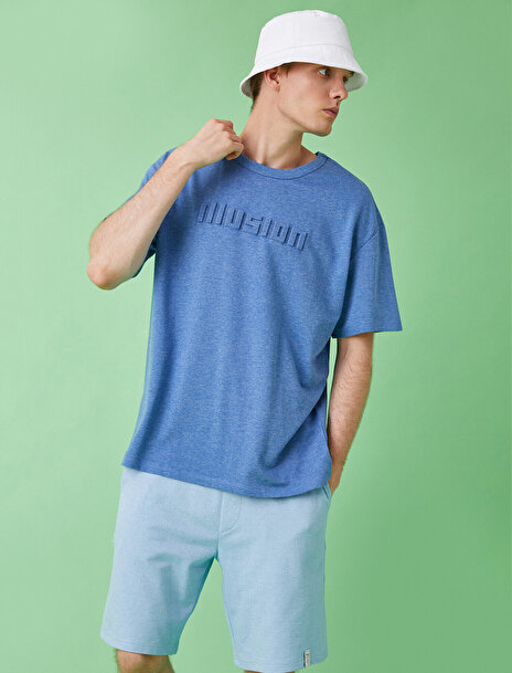 Koton Erkek Oversize Baskılı Tişört Pamuklu