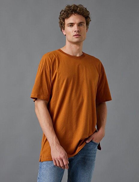 Koton Erkek Oversize Basic Tişört Pamuklu
