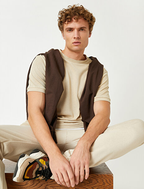 Koton Erkek Basic Triko Tişört Pamuklu Koton Erkek Basic Triko Tişört Pamuklu