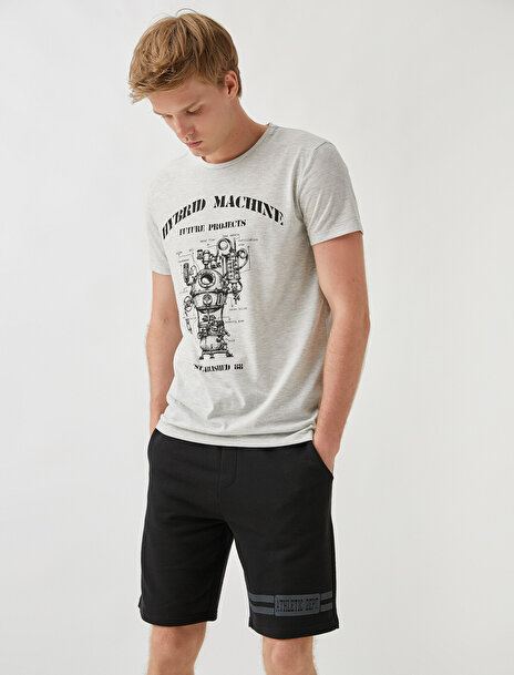Koton Erkek Robot Baskılı Tişört Koton Erkek Robot Baskılı Tişört