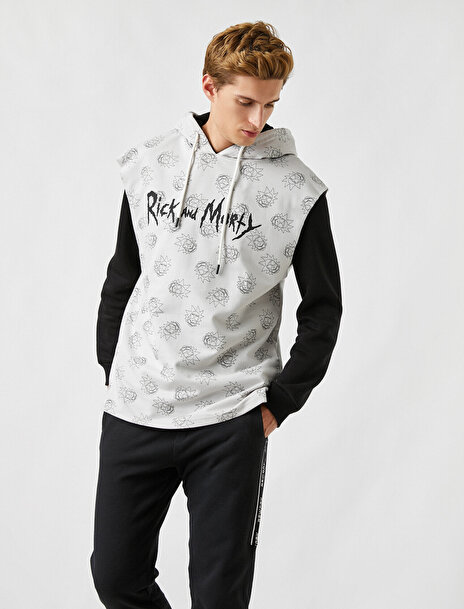 Koton Erkek Rick and Morty Tişört Kolsuz Lisanslı Baskılı