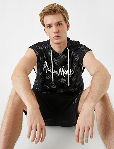 Koton Erkek Rick and Morty Tişört Kolsuz Lisanslı Baskılı