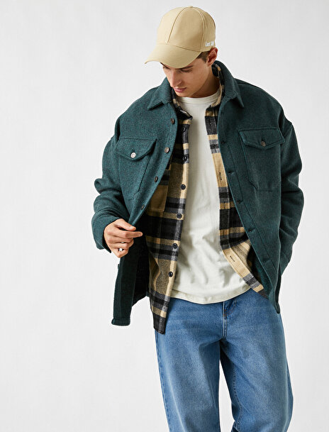 Koton Erkek Oversize Kaşe Mont