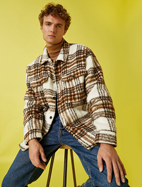 Koton Erkek Oduncu Gömleği Ceket Ekoseli