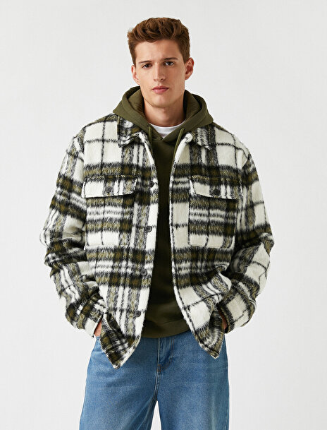 Koton Erkek Oduncu Gömleği Ceket Ekoseli