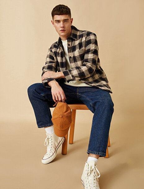 Koton Erkek Kareli Ceket Pamuklu