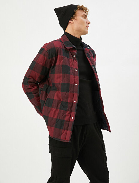 Koton Erkek Kareli Ceket Pamuklu