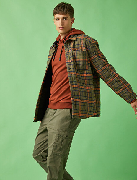 Koton Erkek Ekose Ceket Pamuklu