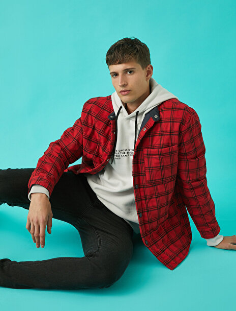 Koton Erkek Kareli Ceket Pamuklu