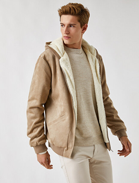 Koton Erkek Kapüşonlu Şerpalı Mont