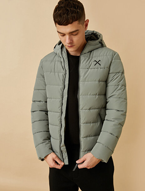 Koton Erkek Kapşonlu Şişme Mont