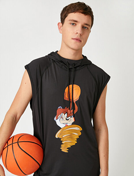 Koton Erkek Warner Bros Lisanslı Baskılı Kapüşonlu Tişört