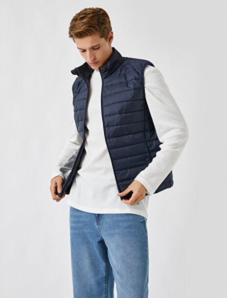 Koton Erkek Kapitone Şişme Anorak Yelek