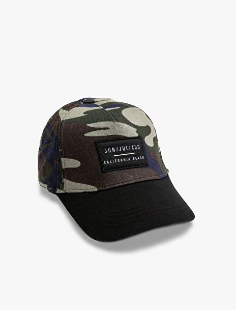 Koton Erkek Kamuflaj Kep Şapka Pamuklu