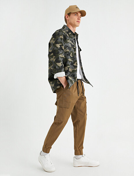 Koton Erkek Tapered Fit Gabardin Kargo Pantolon