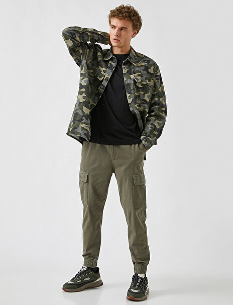 Koton Erkek Tapered Fit Gabardin Kargo Pantolon