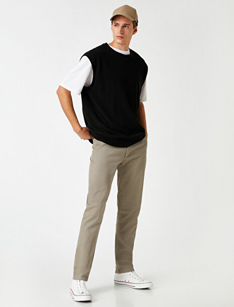 Koton Erkek Skinny Gabardin Chino Pantolon Pamuklu
