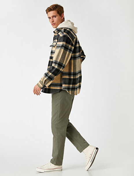 Koton Erkek Skinny Gabardin Chino Pantolon Pamuklu