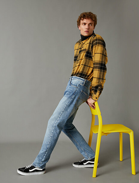 Koton Erkek Tapered Fit Taşlamalı Kot Pantolon - Joe Jean