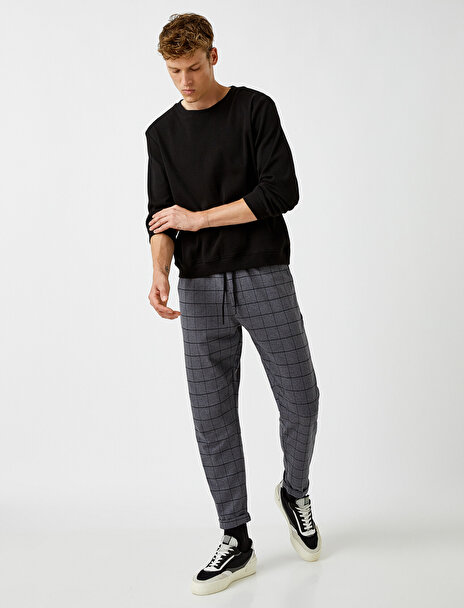 Koton Erkek Kareli Eşofman Altı Koton Erkek Kareli Eşofman Altı