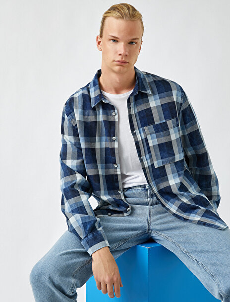 Koton Erkek Ekose Gömlek Pamuklu